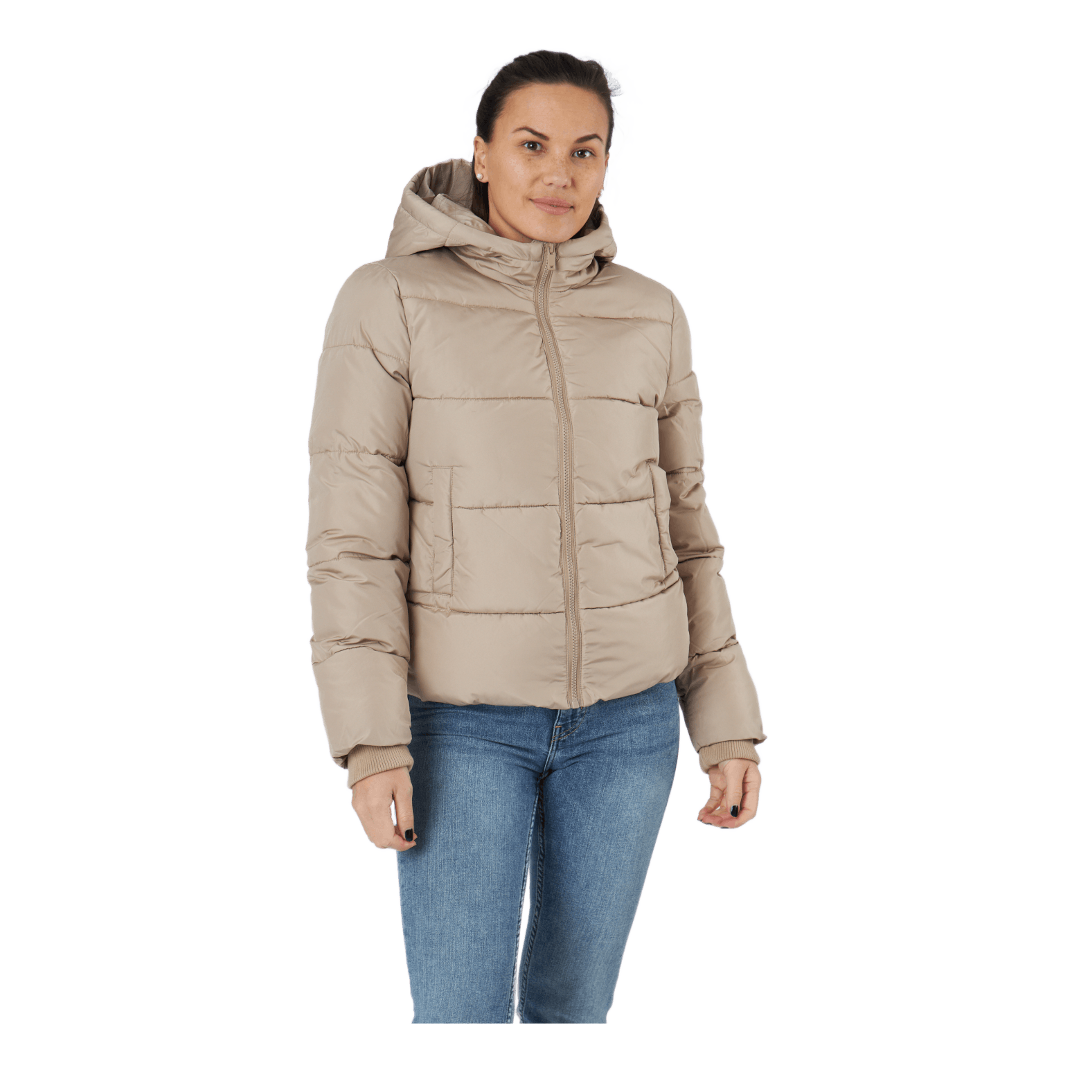 Pieces Pcbee New Short Puffer Jacket Silver Mink – Sportamore.com
