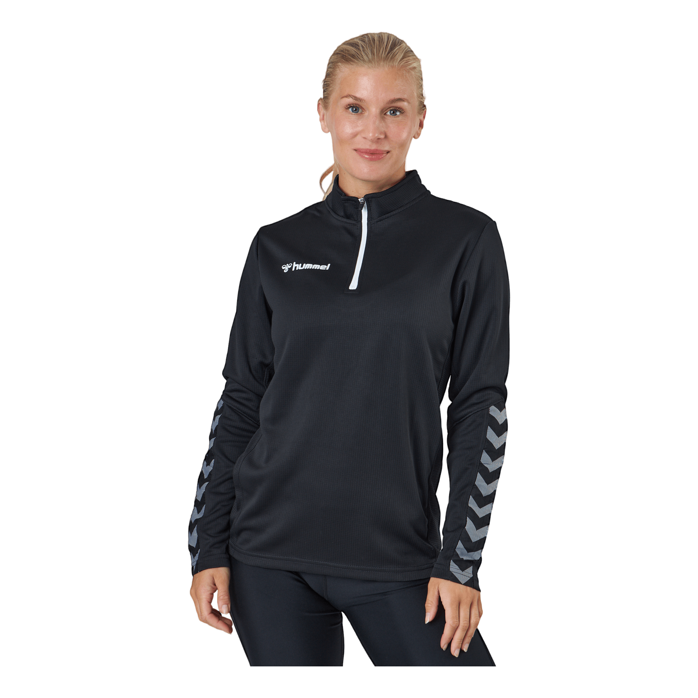 Hummel Hmlauthentic Half Zip Sweatshi Black/white – Sportamore.com