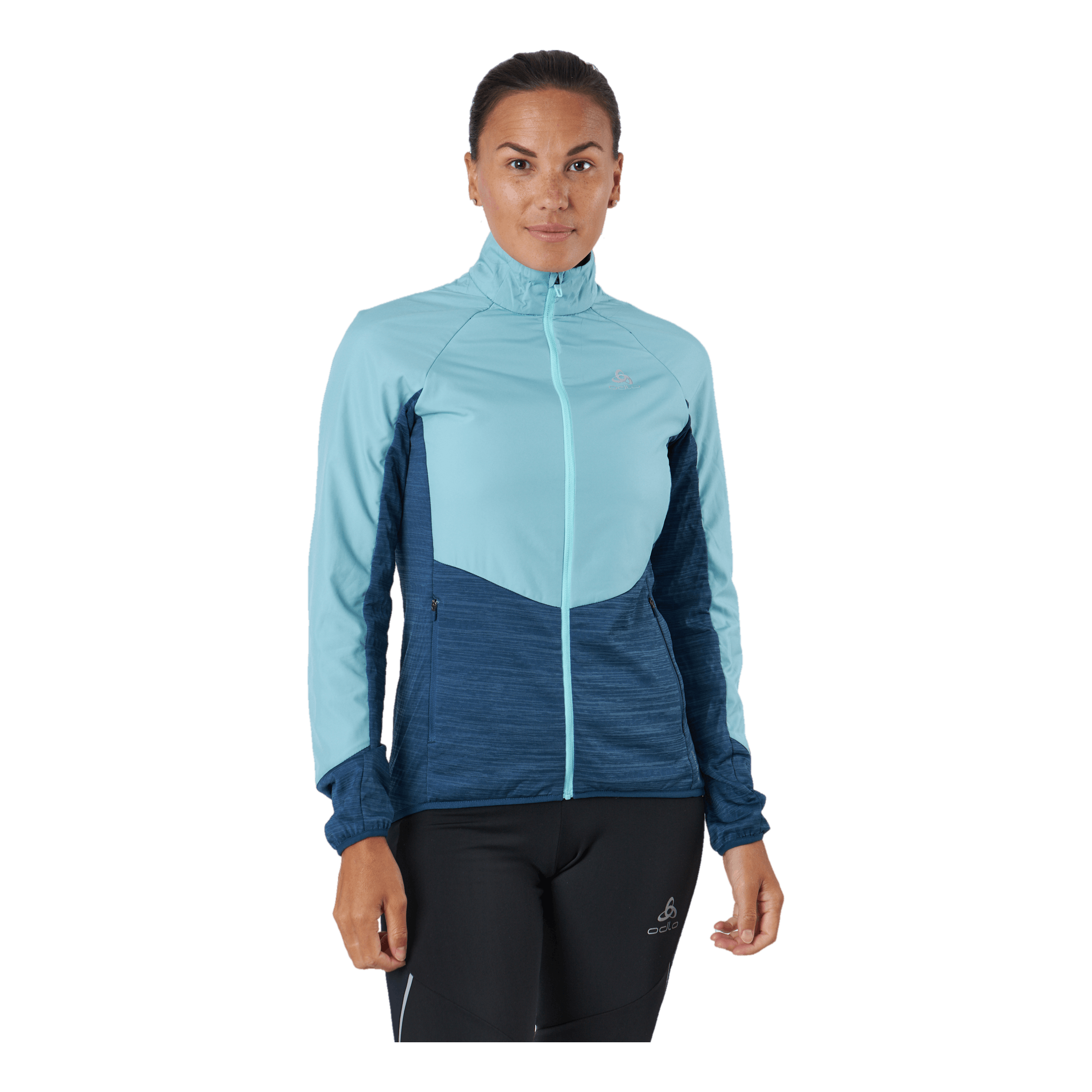 Odlo Jacket Run Easy Warm Hybrid Blue Wing Teal - Polynya – Sportamore.com