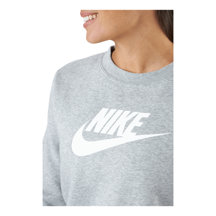 Nike Sportswear Club Fleece Womens Crew Dk Grey Heather White